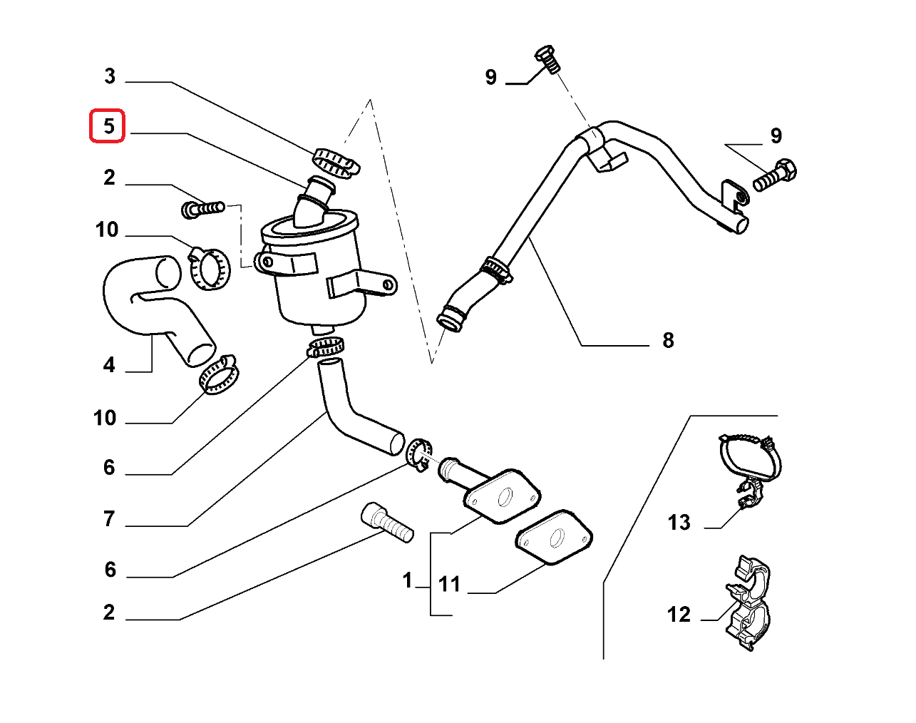 Fiat 1.3 Doblo Punto Egea Linea Fiorino Karter Havalandırma Kutusu ...